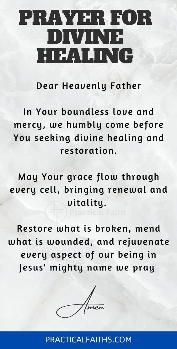 A Healing Prayer: Seeking Divine Healing and Restoration for Body and Soul